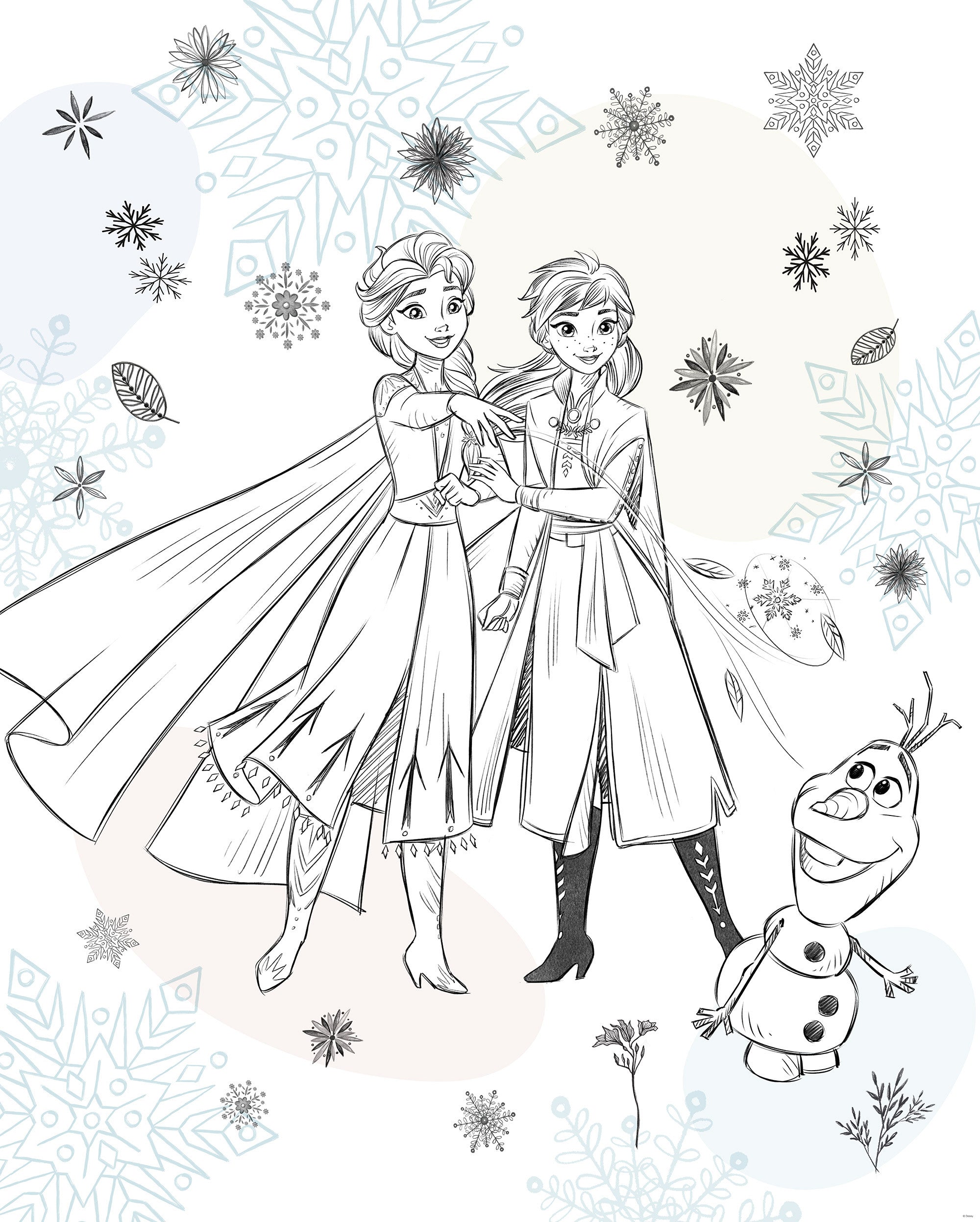 DISNEY FROZEN SKETCH SISTERS – Walls - Papel de Parede