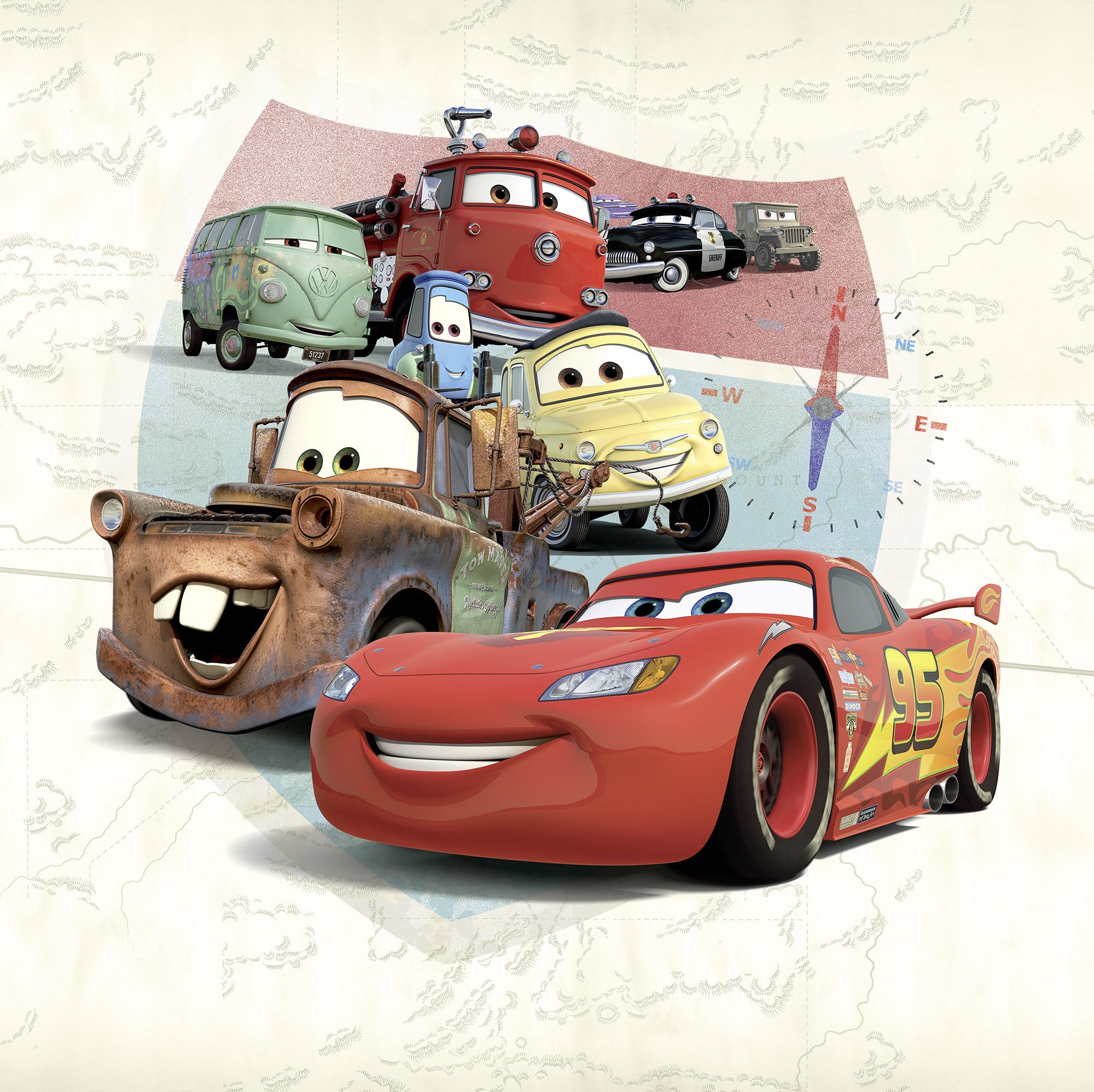 DISNEY AND PIXAR CARS OPEN ROAD – Walls - Papel de Parede